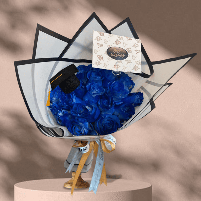 Ramo BLUE Graduado - Arreglos Florales - Florería Bloom